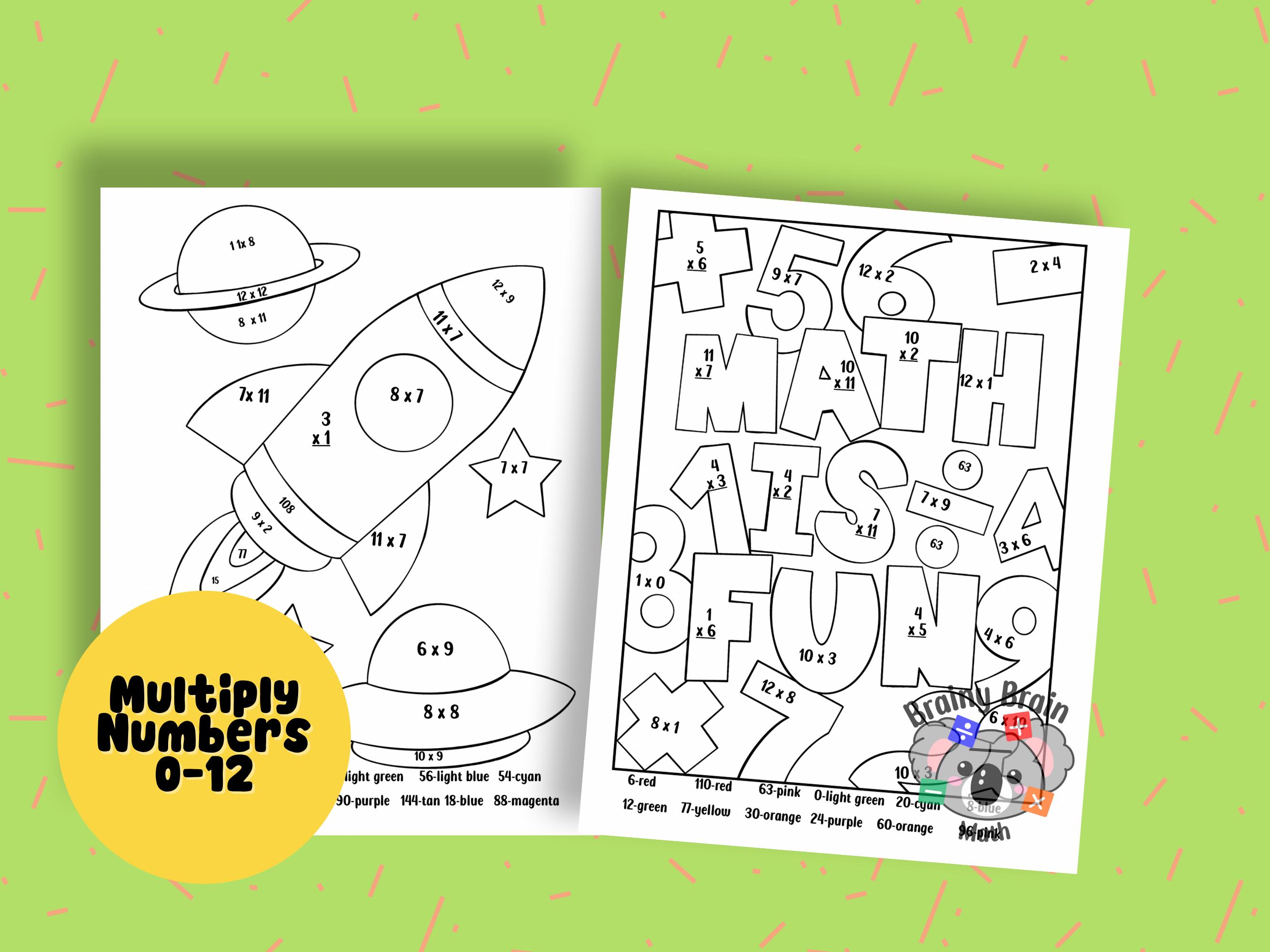 Simple Multiplication Color by Number - Etsy