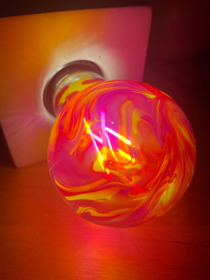 Specialty Stained Glass Light Bulb, One of a Kind Hand Painted Bulb ...