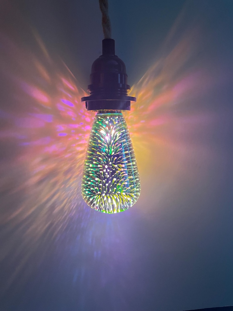 Edison Fireworks LED Light Bulb, Multi-color Decorative E26 - Etsy