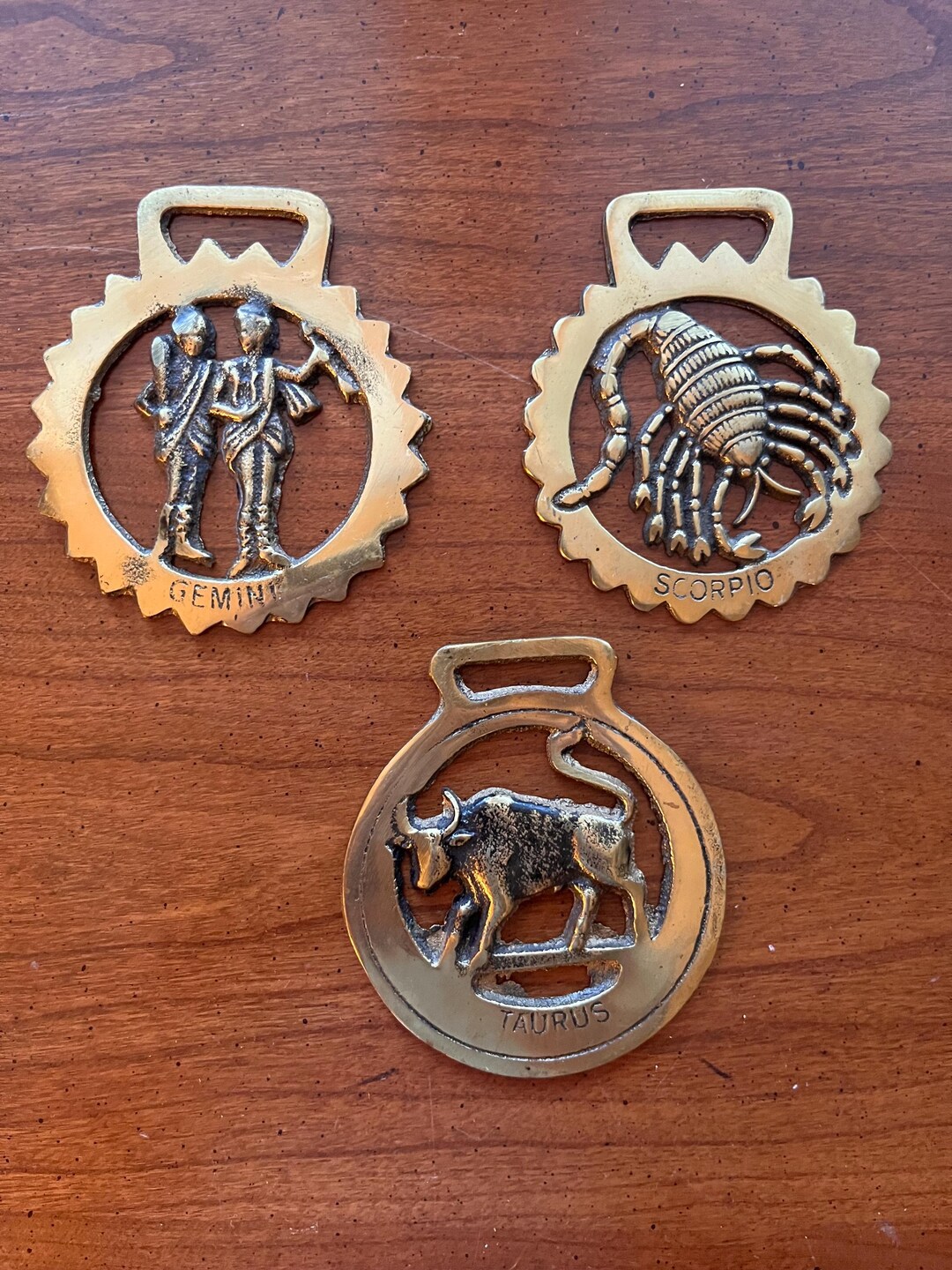 Vintage Horoscope Brass Horse Medallions -- Choice: Scorpio - Etsy