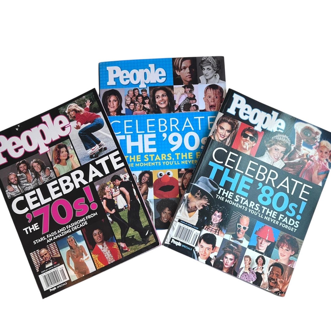 People Celebrates 70s 80s 90s Set - Pop Culture Decade Collection - Etsy