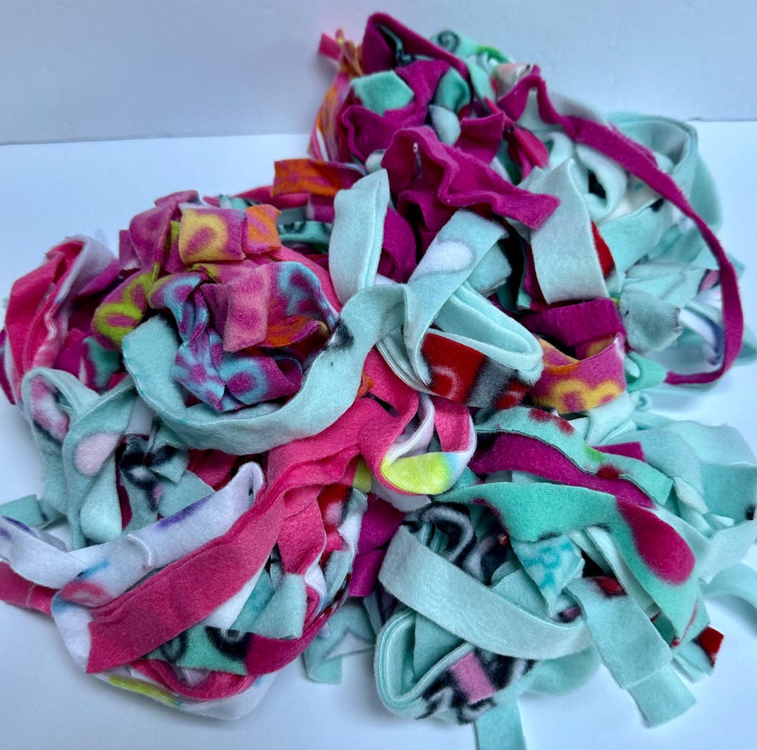 Guinea Pig Gallon Bag of Fleece Dig Box Strips, Mixed Lot- Pink & Mint ...