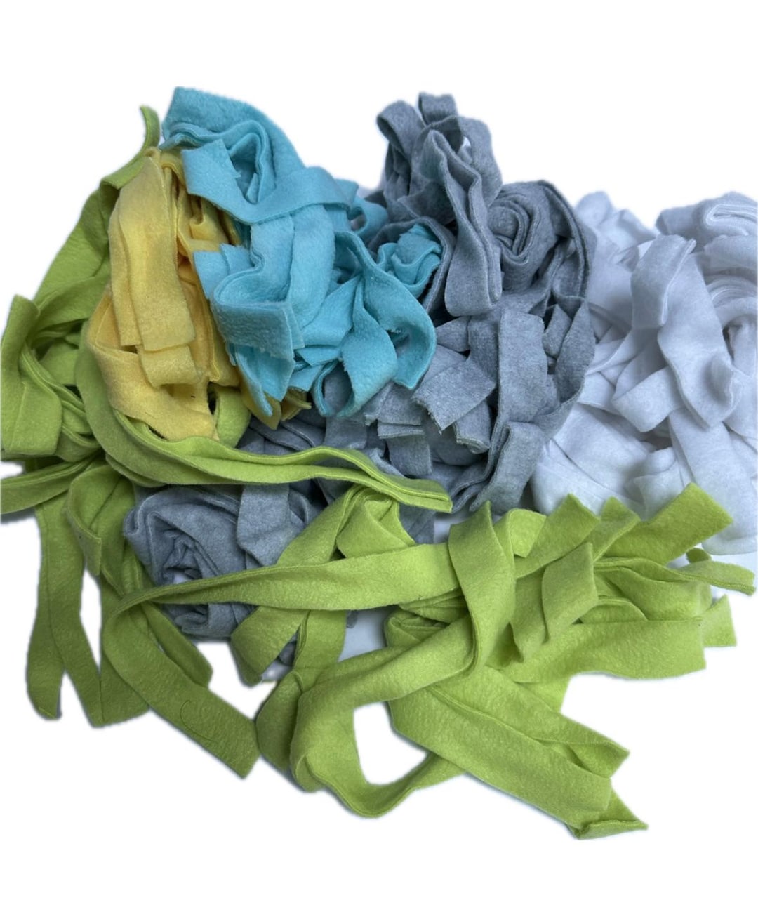 Guinea Pig Gallon Bag of Fleece Dig Box Strips, Mixed Lot Gray & Lime ...