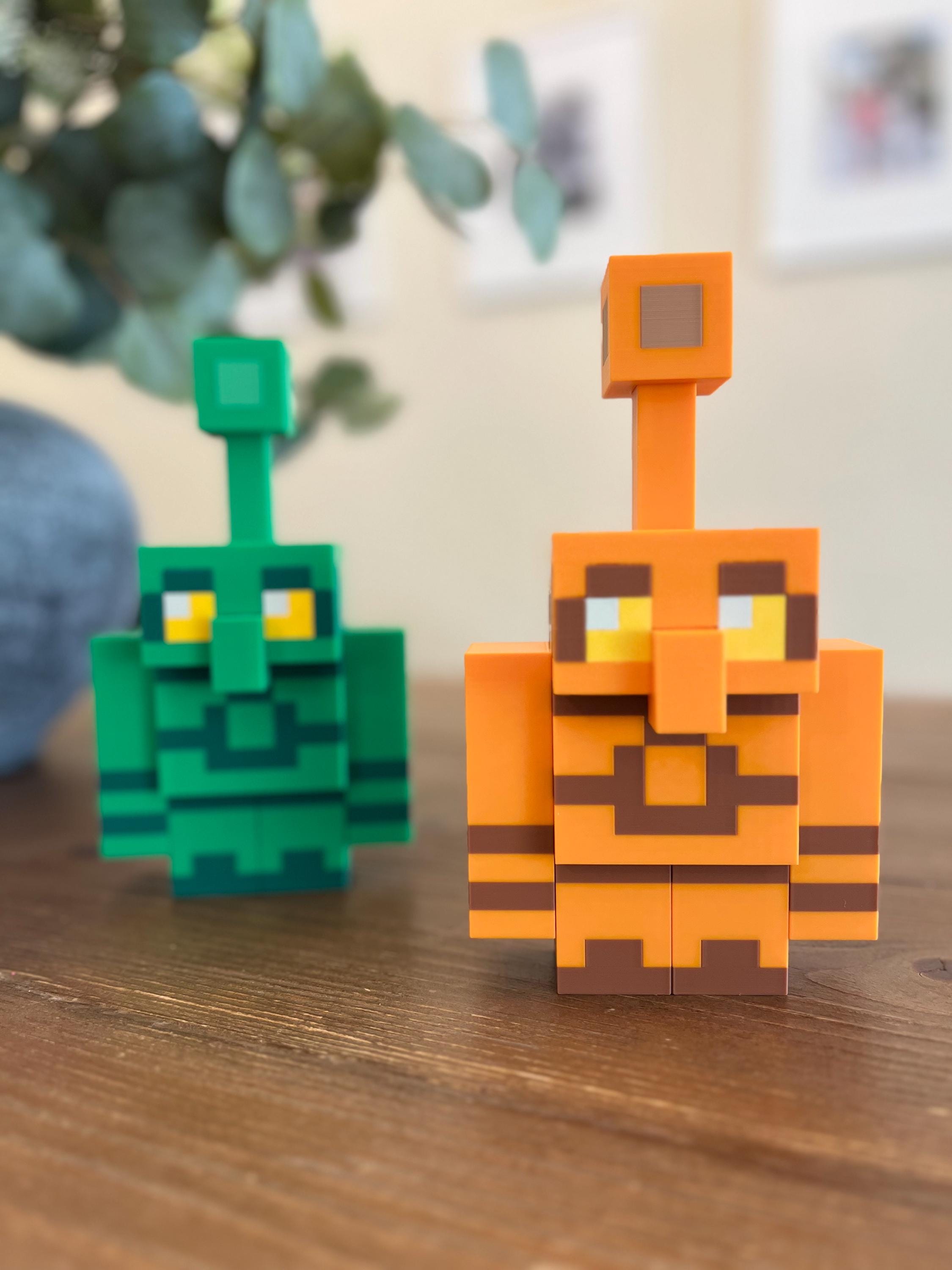 3D Pixel Art Golem Statue - Etsy
