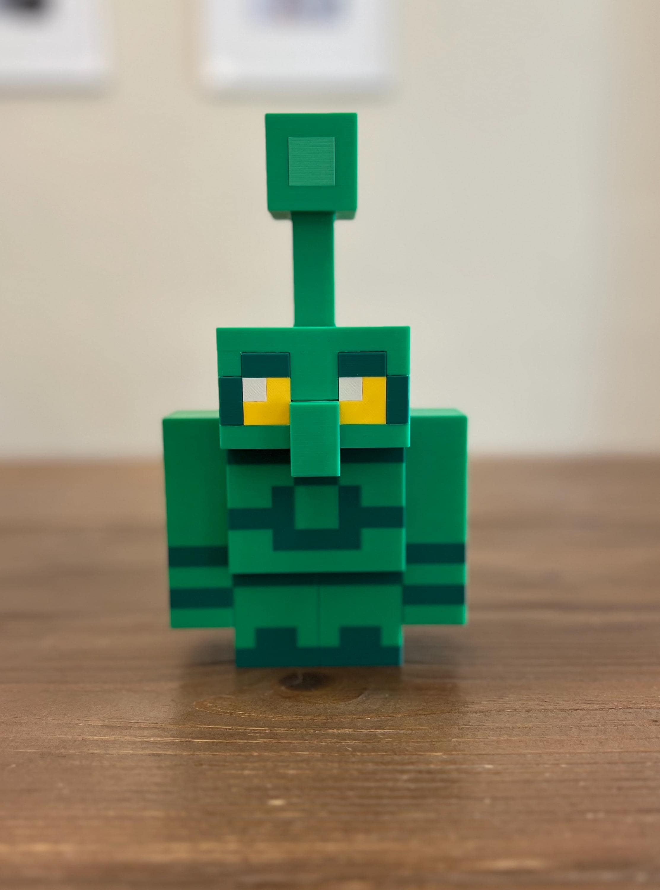 3D Pixel Art Golem Statue - Etsy