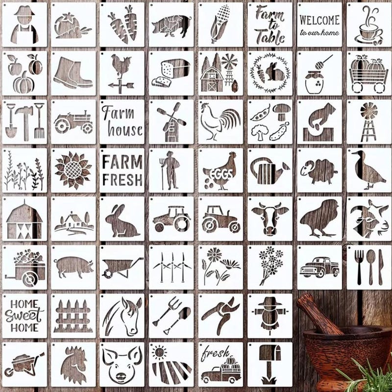 Farmhouse Stencil - Etsy