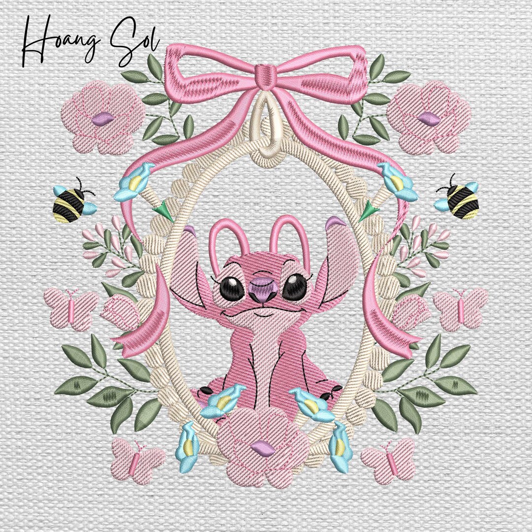 Vintage Coquette Style Embroidery Design, Family Vacation Embroidery ...