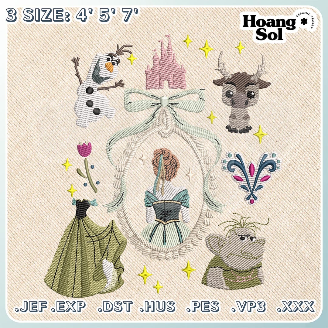 Magic Kingdom Embroidery Design, Princess Coquette Style Embroidery ...