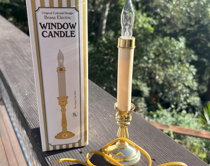Original Colonial Design Brass Electric Window Candle - Etsy