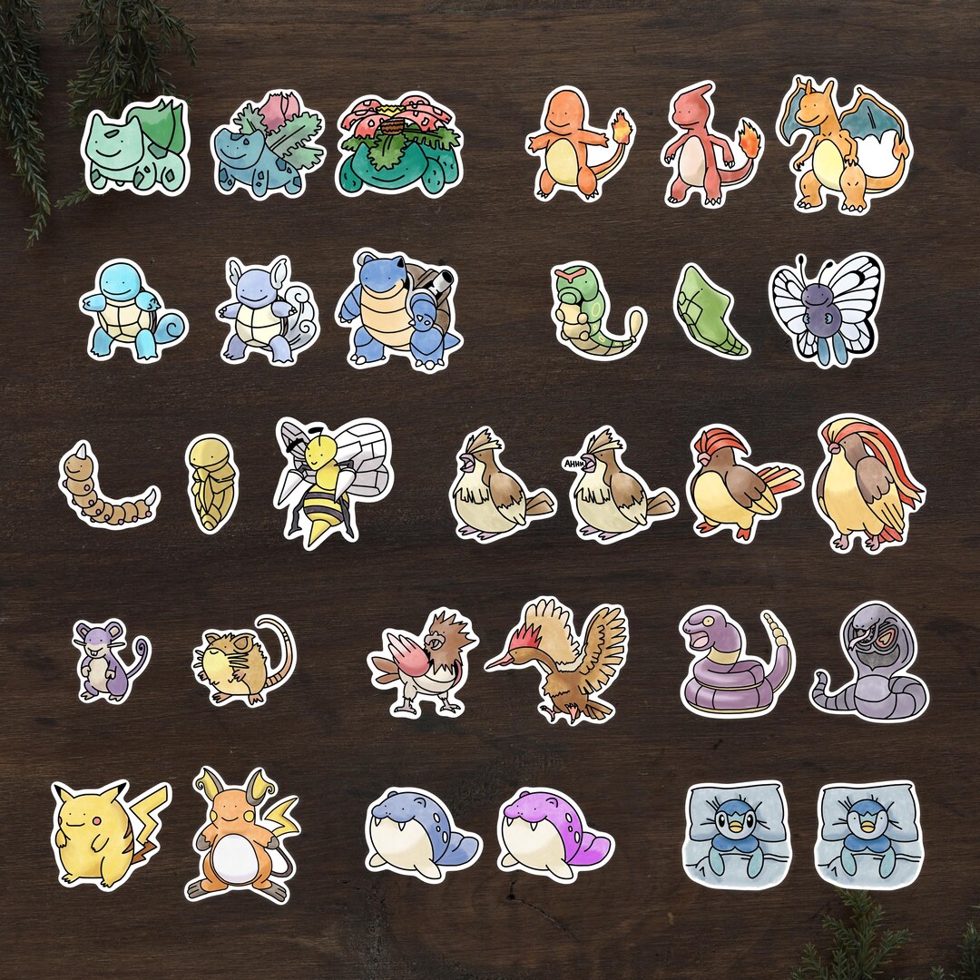 Derpy Pokemon Sticker Sets | Matte | Water Resistant - Etsy