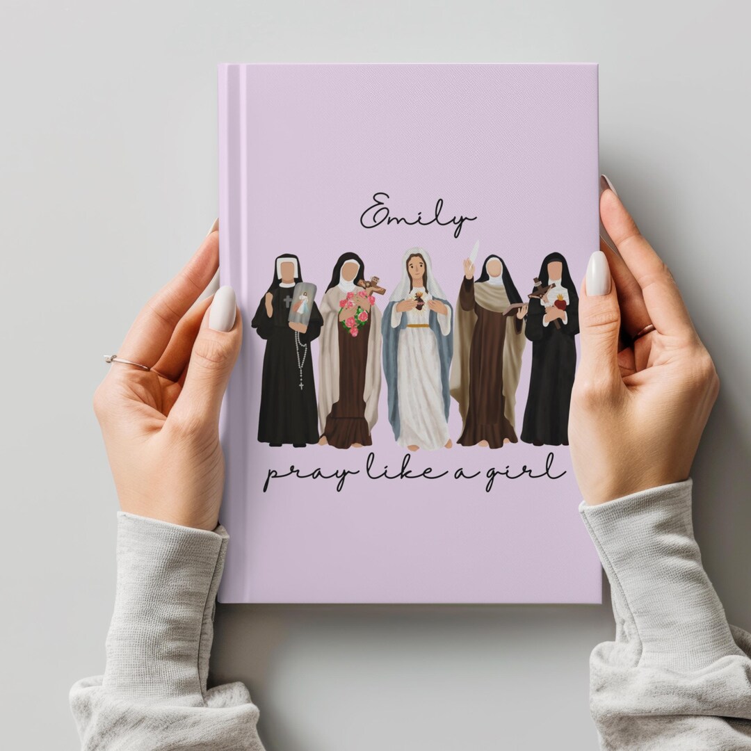 Personalized Catholic Saints Journal: Pray Like A Girl, Confirmation ...