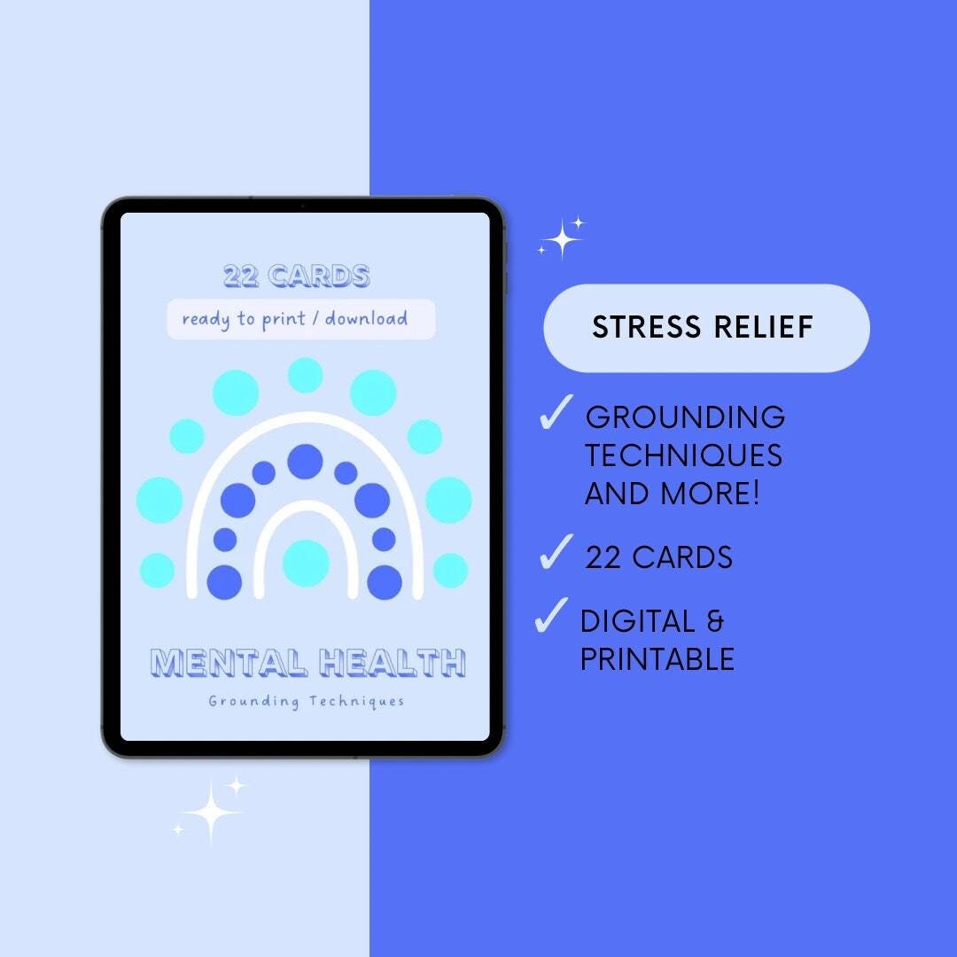 Mindful Grounding Techniques for Mental Health | Flash Cards ...