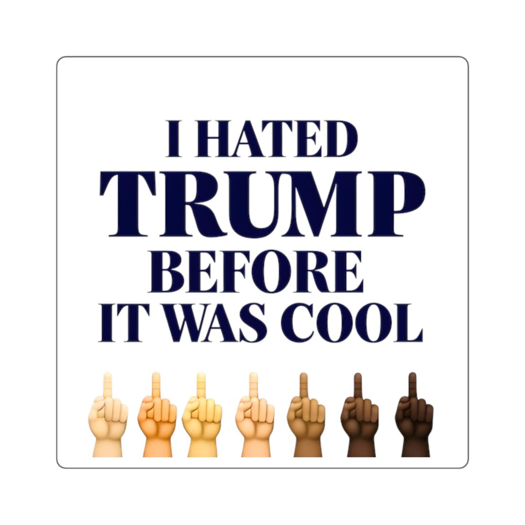 Anti-trump Square Stickers, Political Protest Decals, Resistance ...