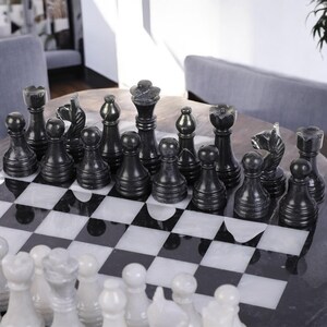 Marble Chess Set Handmade | Marble Chess Board | Black and White | Best ...