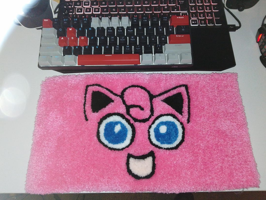 Pink Fluffy Anime Tufted Acrylic Wool Rug - Etsy