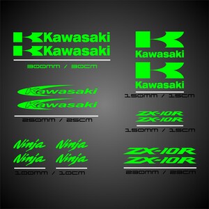 Kawasaki ZX10R Motorcycle Sticker Kit Trackbike Racebike - Etsy