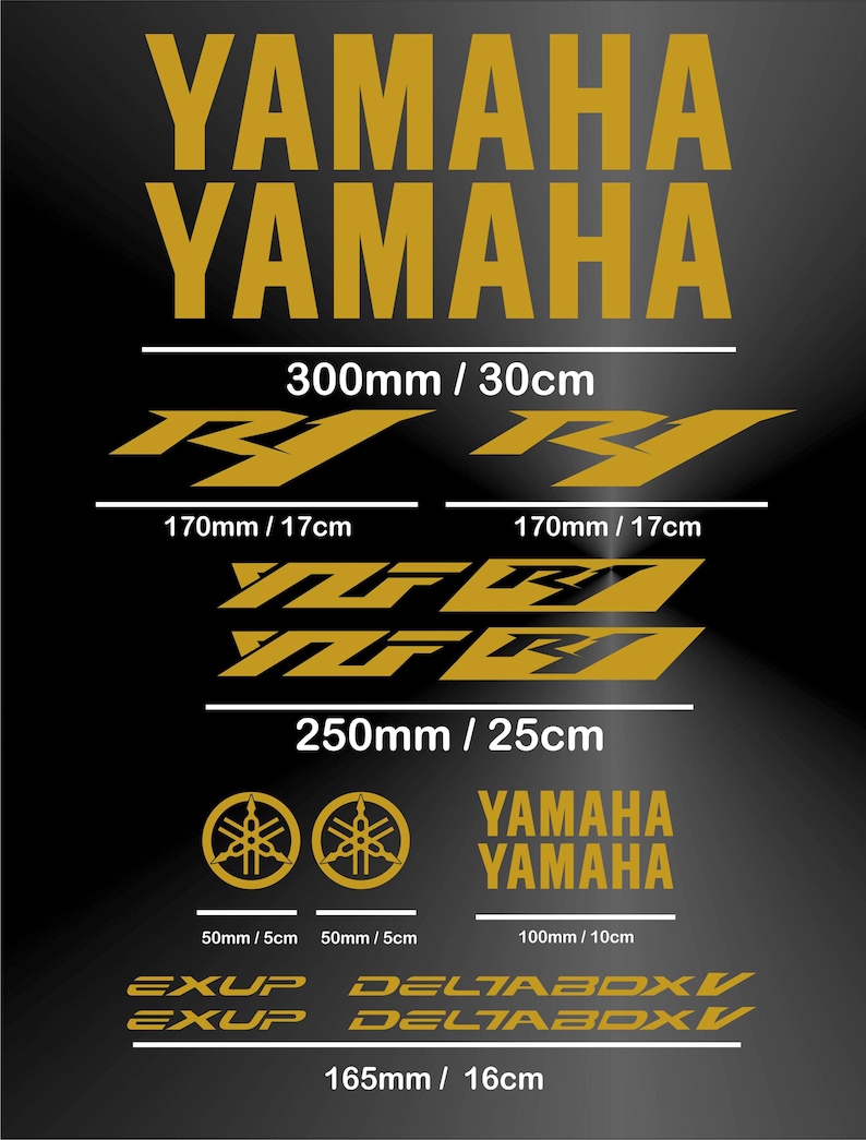 Yamaha R1 Motorcycle Sticker Kit - Trackbike Racebike - Etsy