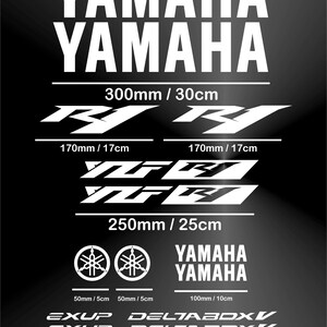 Yamaha R1 Motorcycle Sticker Kit - Trackbike Racebike - Etsy