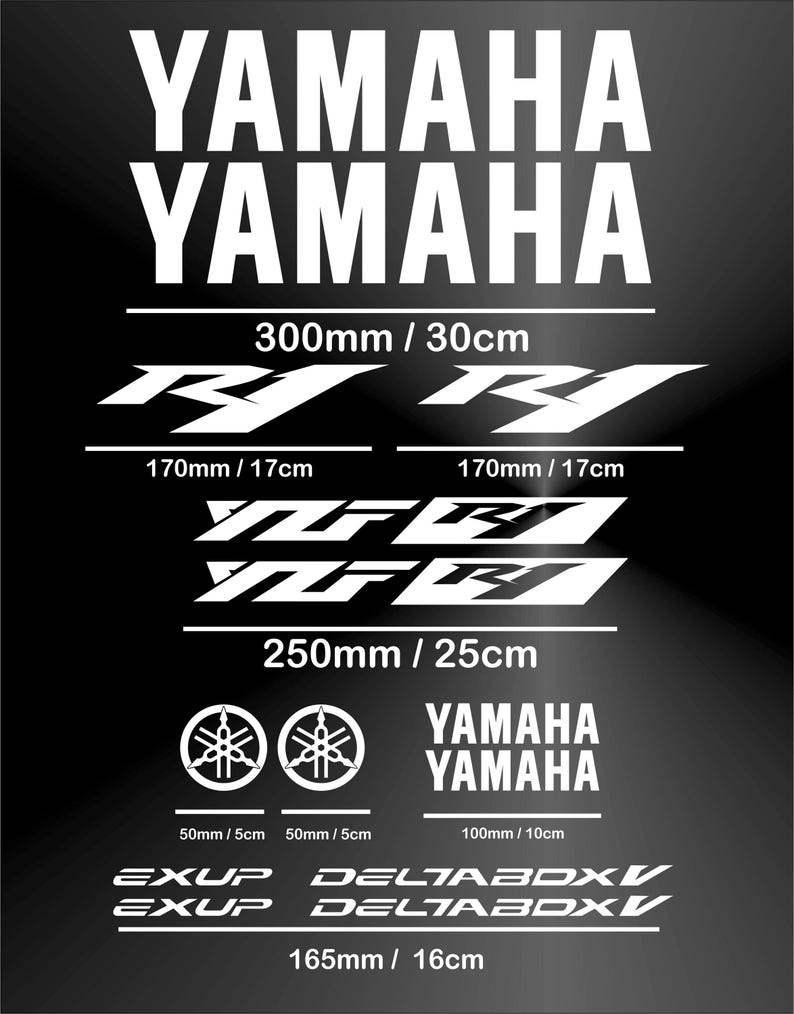 Yamaha R1 Motorcycle Sticker Kit - Trackbike Racebike - Etsy