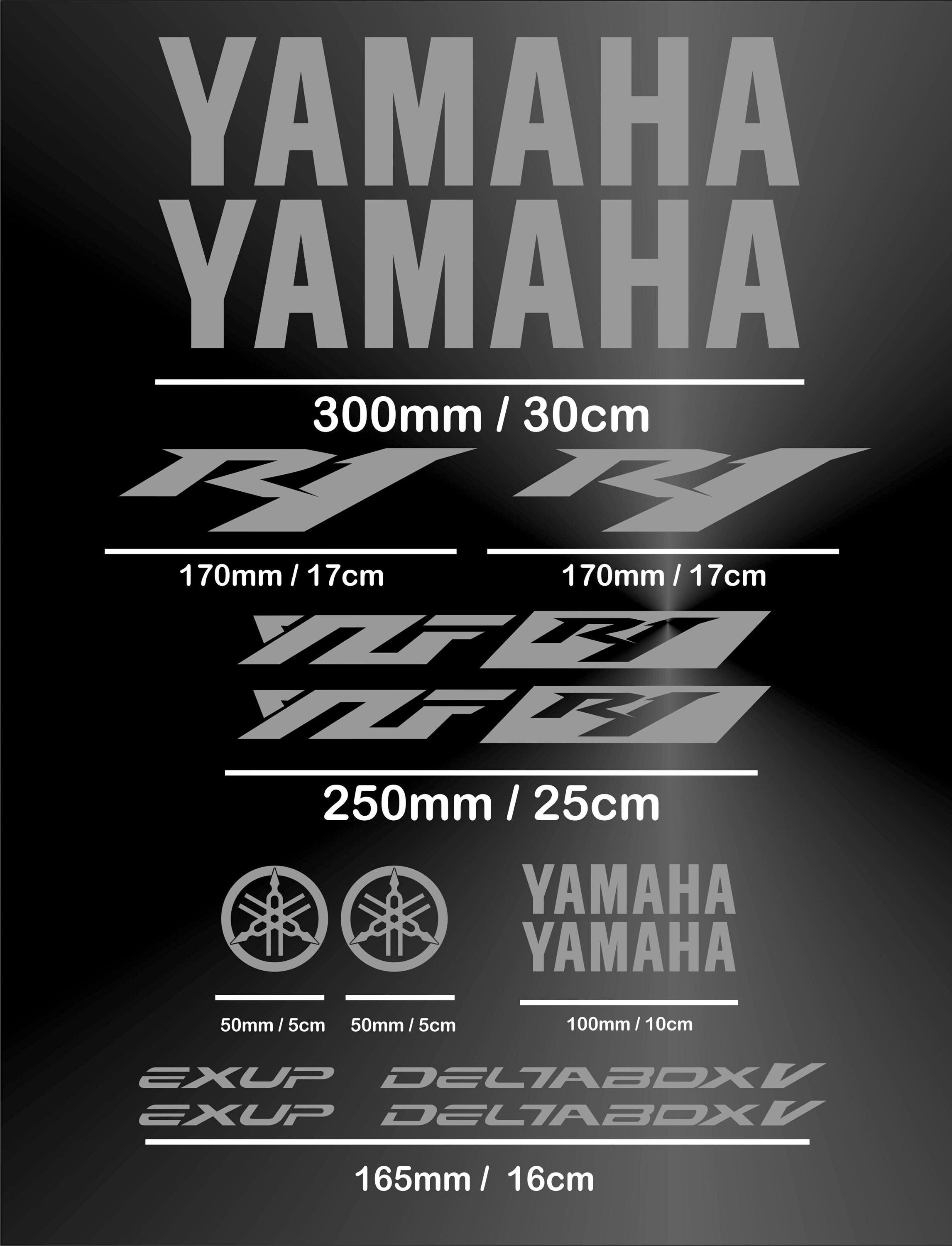 Yamaha R1 Motorcycle Sticker Kit - Trackbike Racebike - Etsy