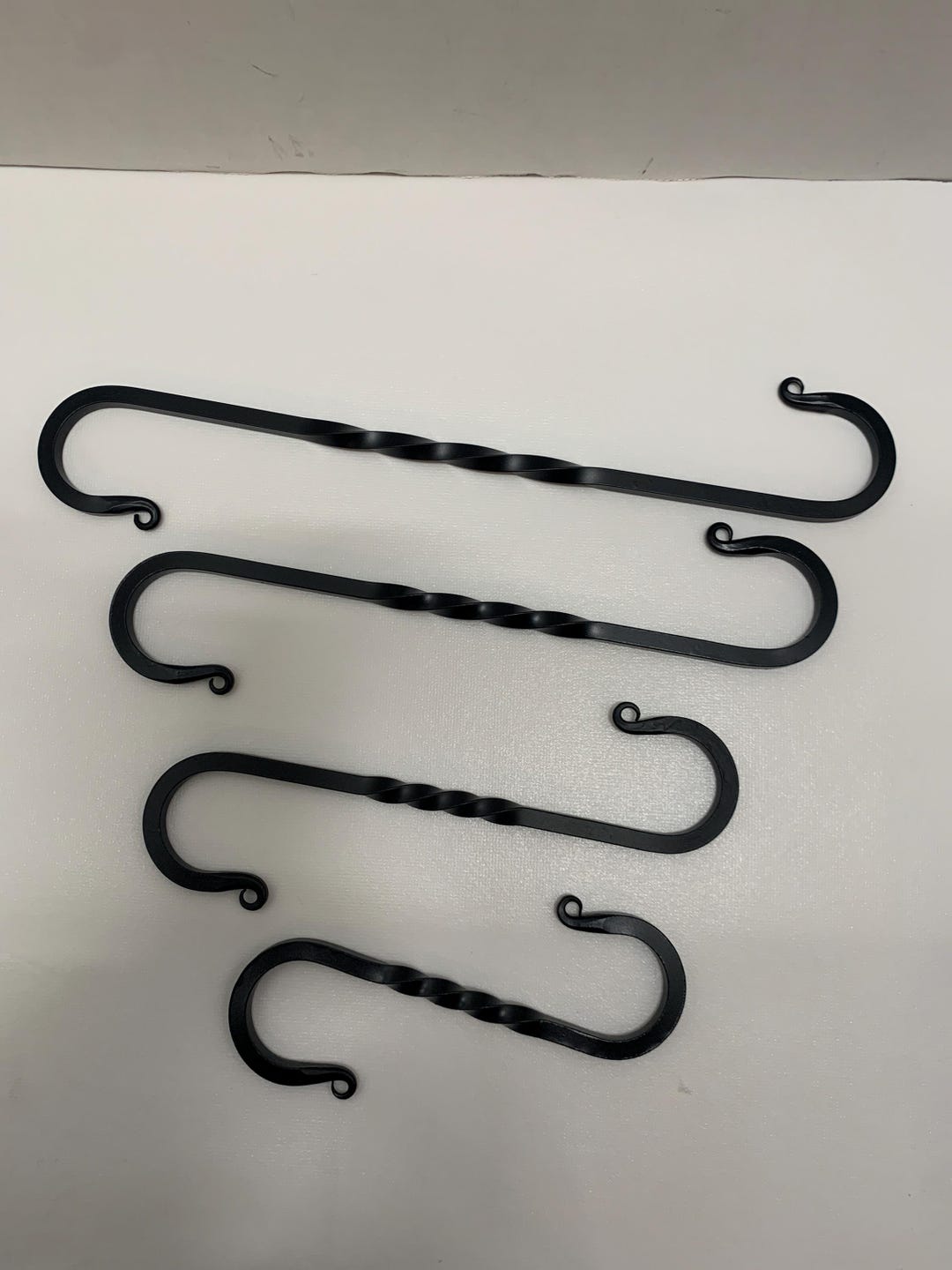 Hand Forged S Hook: Black Finish, Honeydew Forge 6", 8", 10" or 12 ...