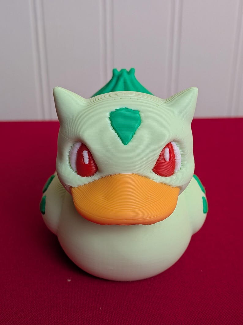 Bulbasaur Inspired Duck – 3D Printed Pokémon Duck Figurine, Collectible ...