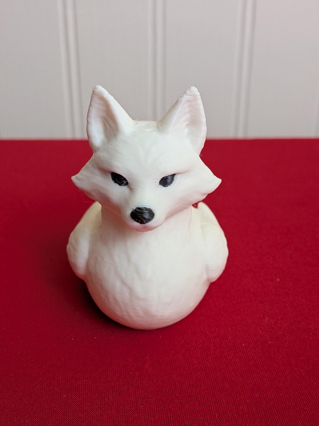 3D Printed Arctic Fox Duck Figurine – Winter Animal Hybrid Collectible ...