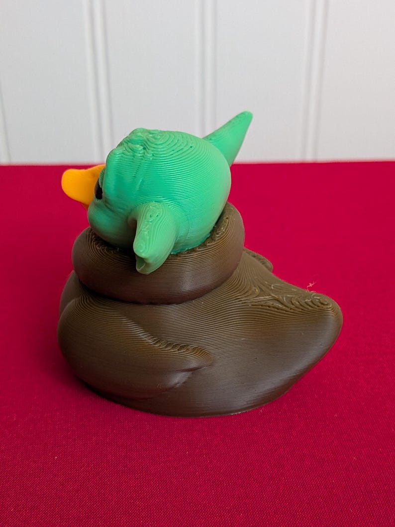 Baby Alien Duck – 3D Printed Duck Figurine | Green Space Creature | Sci ...