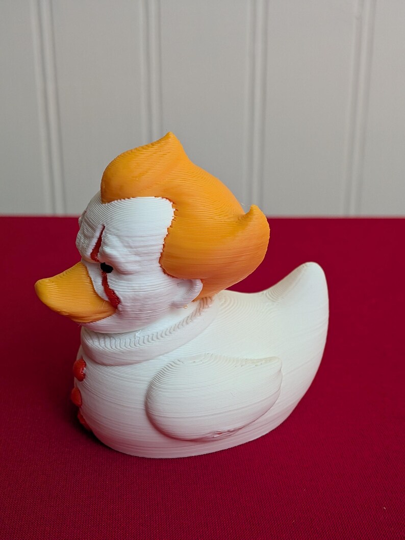 Scary Clown Inspired Duck | 3D Printed Horror Collectible | Creepy ...