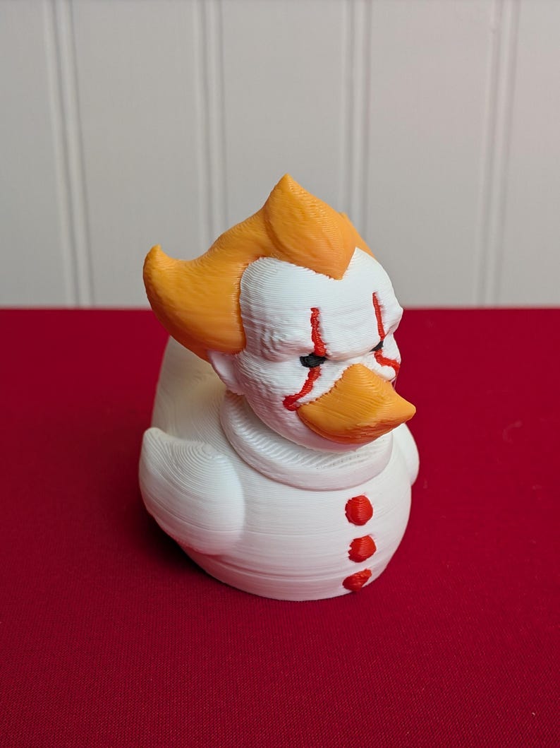 Scary Clown Inspired Duck | 3D Printed Horror Collectible | Creepy ...