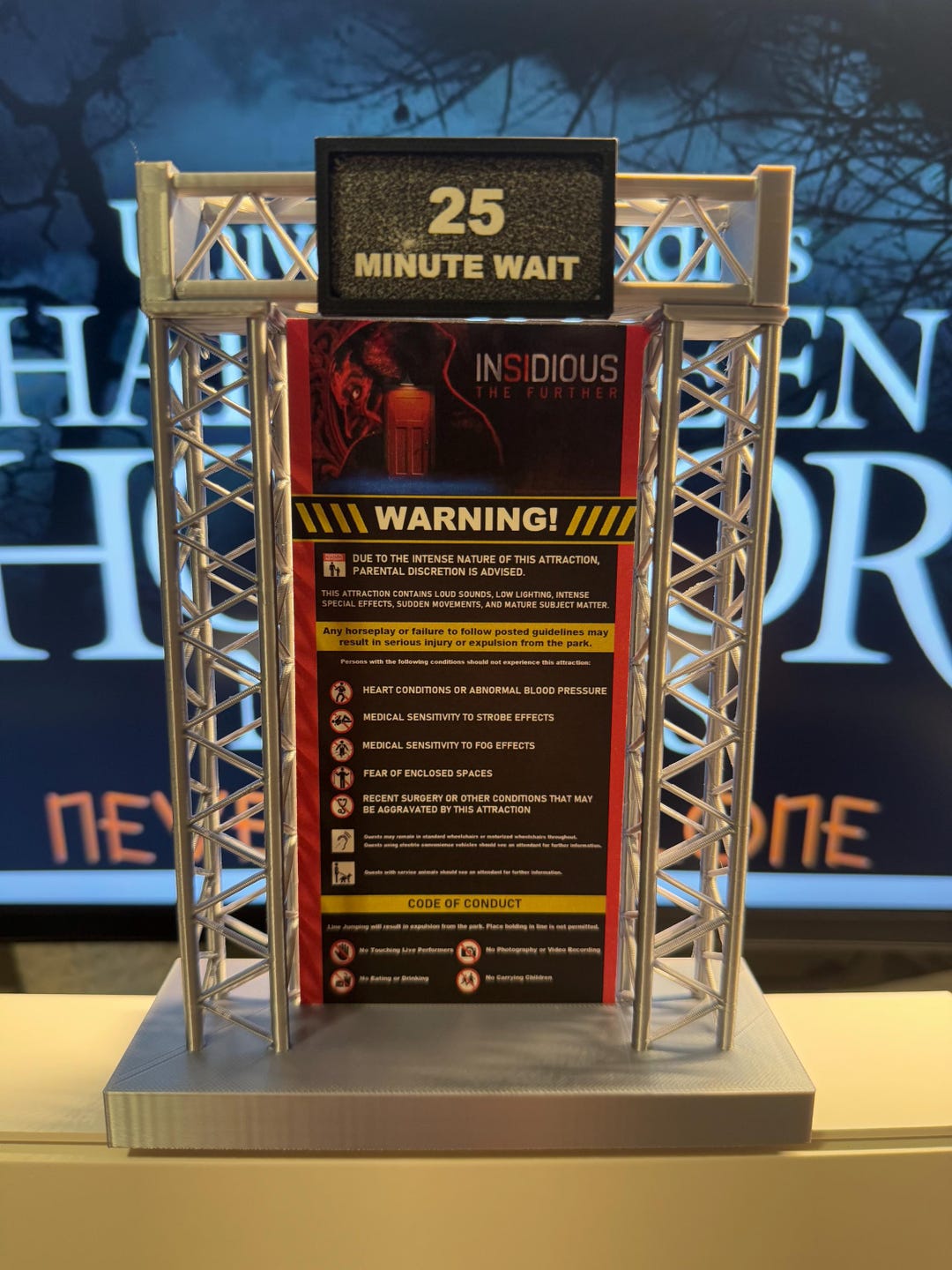 Haunted House Entrance Portal & Wait Time Sign Inspired by HHN ...