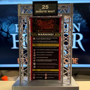 Haunted House Entrance Portal & Wait Time Sign Inspired by HHN ...