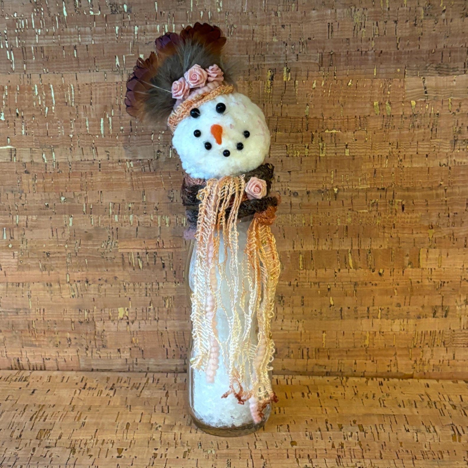 Vintage BIRELEYS Soda Bottle Upcycled Snow Lady - Etsy