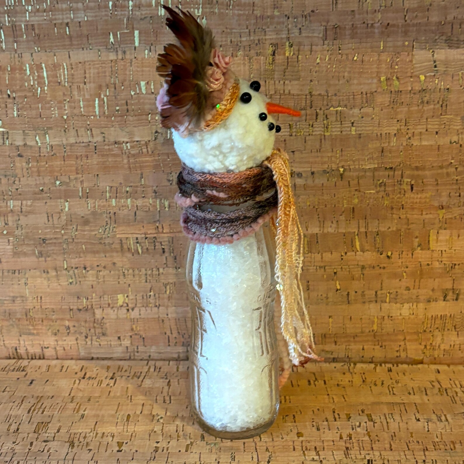 Vintage BIRELEYS Soda Bottle Upcycled Snow Lady - Etsy