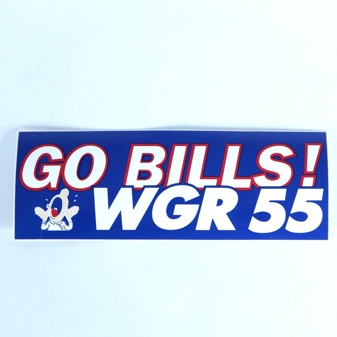 Vintage 90s Buffalo Bills WGR 55 GO BILLS! Bumper Sticker - Etsy