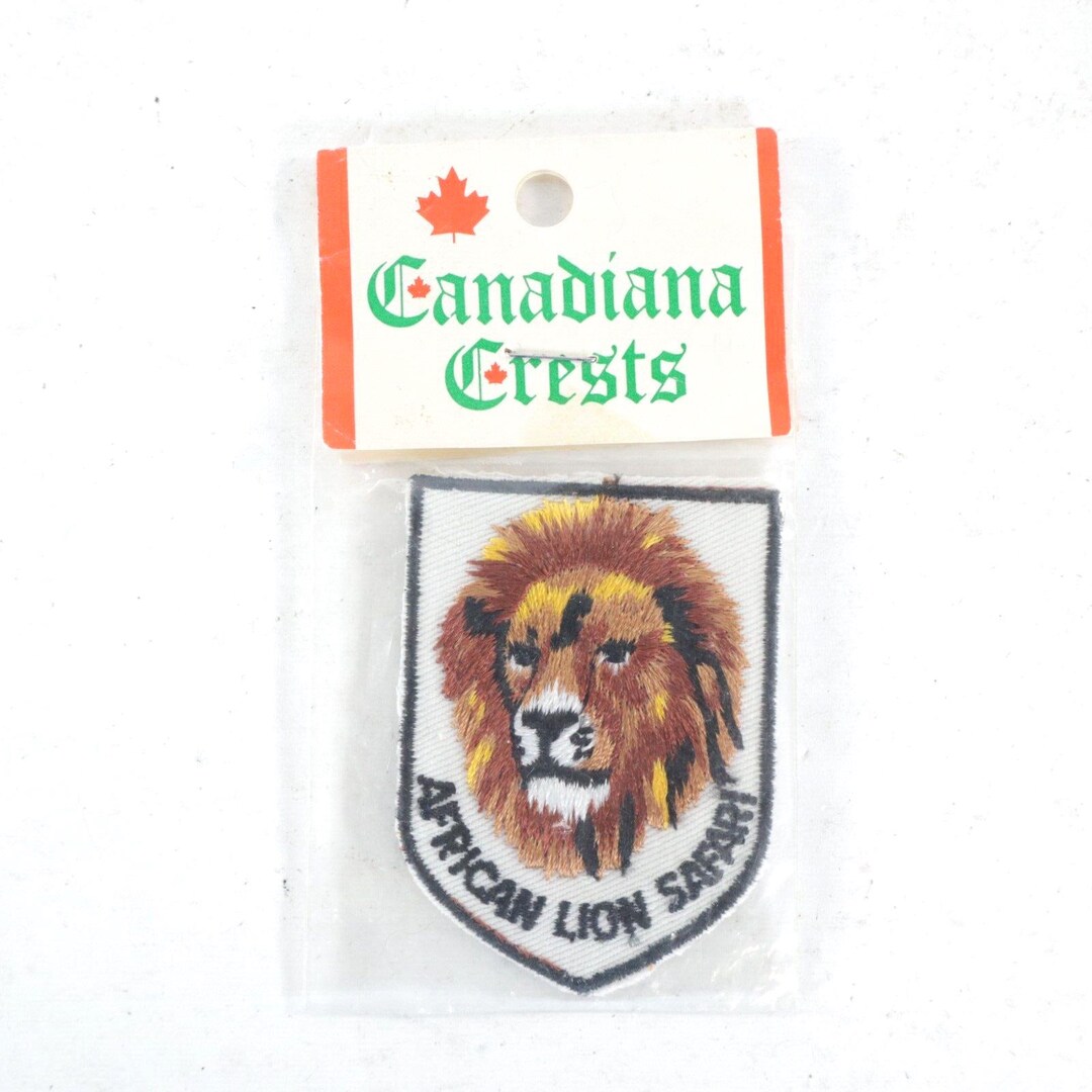 Vintage Detailed Embroidery Male Lion AFRICAN LION SAFARI Cloth Africa ...