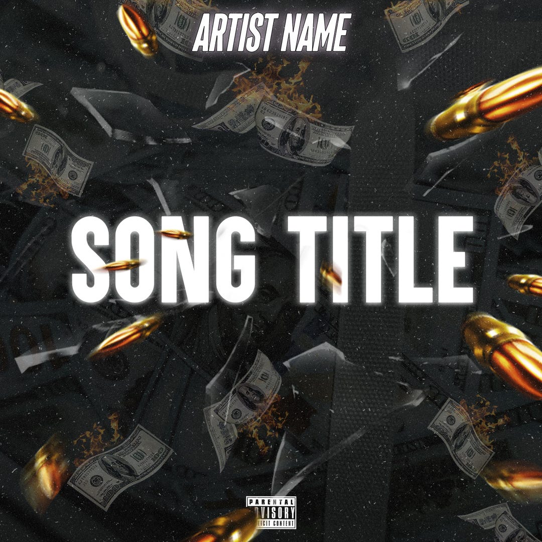 Editable Song Cover Template, Photoshop Template, DIY Flyer, Music ...