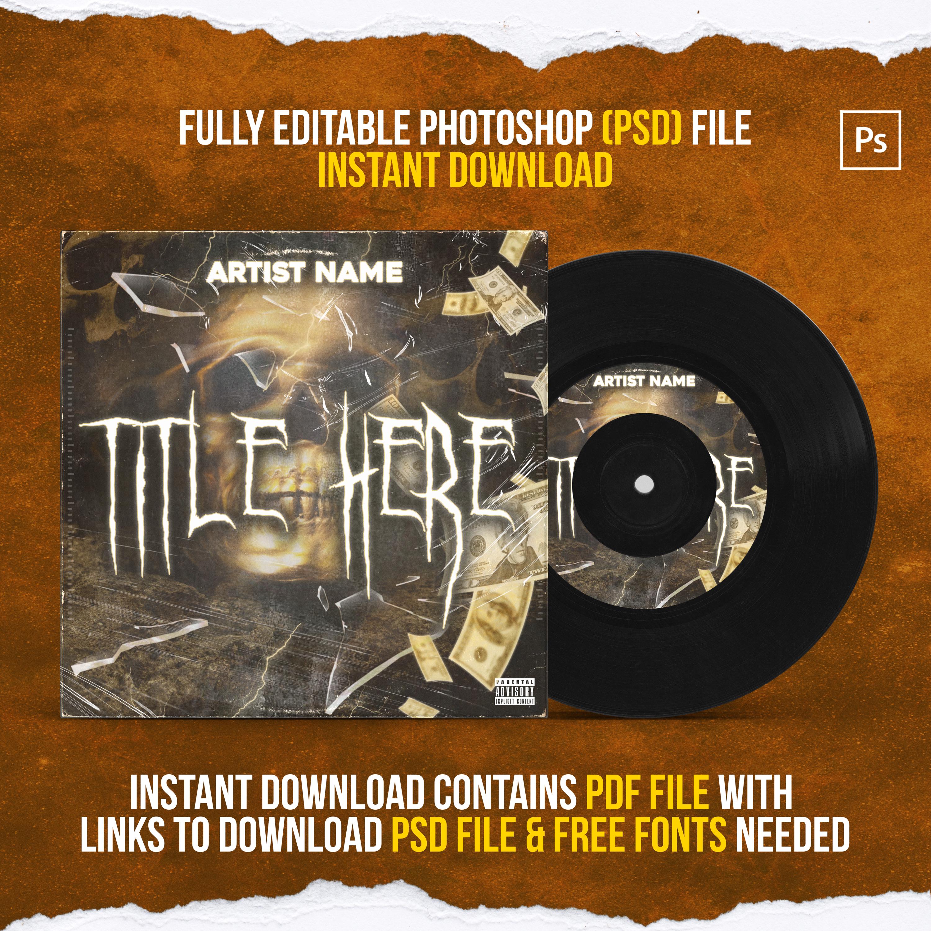 Editable Song Cover Template, Photoshop Template, DIY Flyer, Music ...