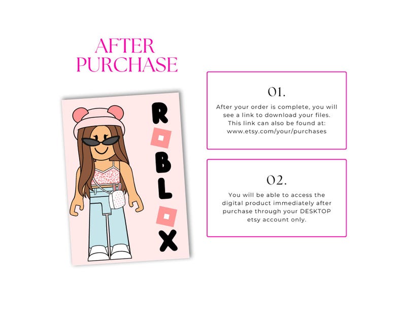 Roblox Girl Paint Party Printable | Digital Download | Pre-drawn Canvas ...