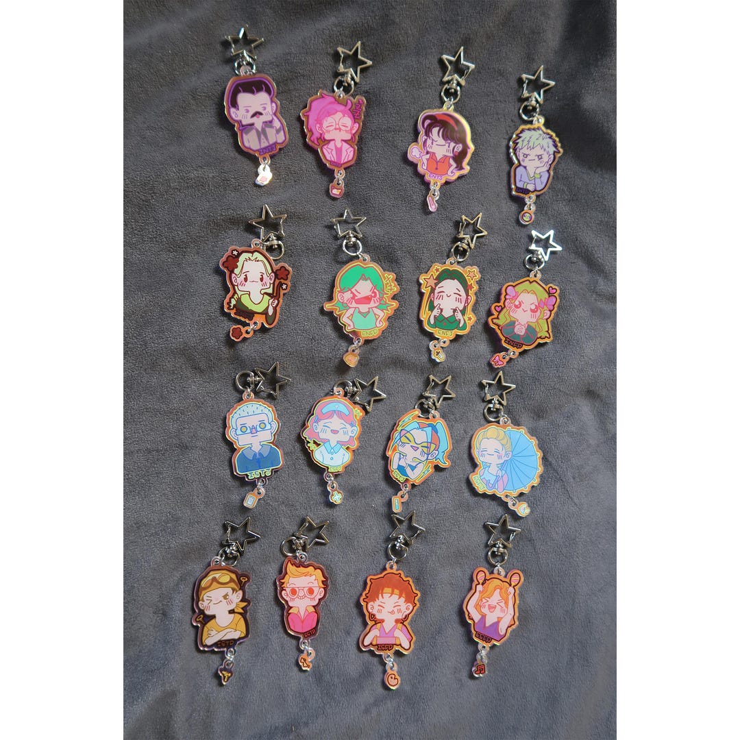 MBTI Keychains 16 Personality Charms Holographic - Etsy