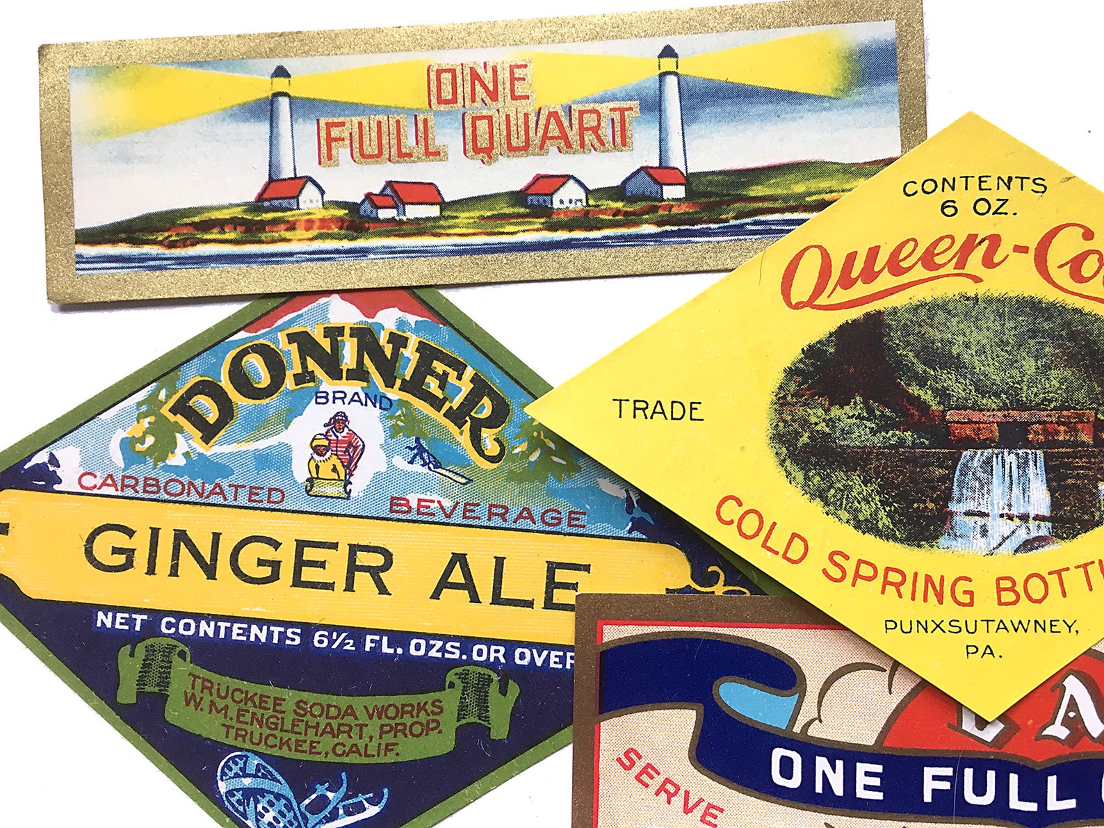 Vintage Soda Labels Instant Collection Soft Drinks Soda Pop Beverage ...