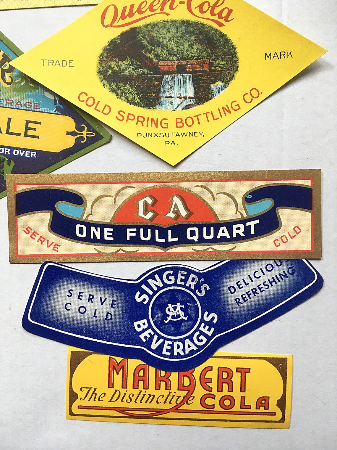 Vintage Soda Labels Instant Collection Soft Drinks Soda Pop Beverage ...