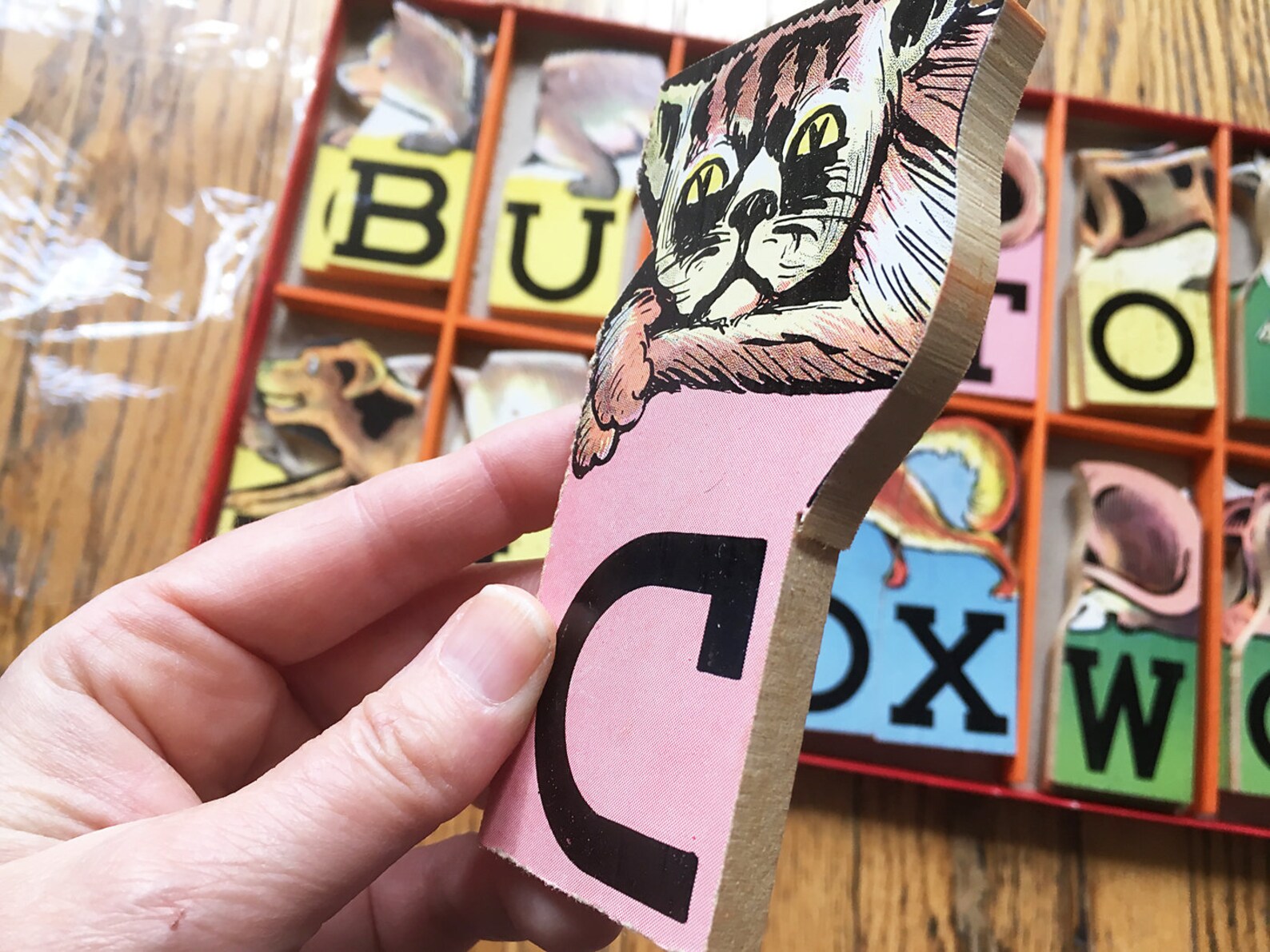 Vintage Animal Letters Kit Toy Animal Words Child Education | Etsy