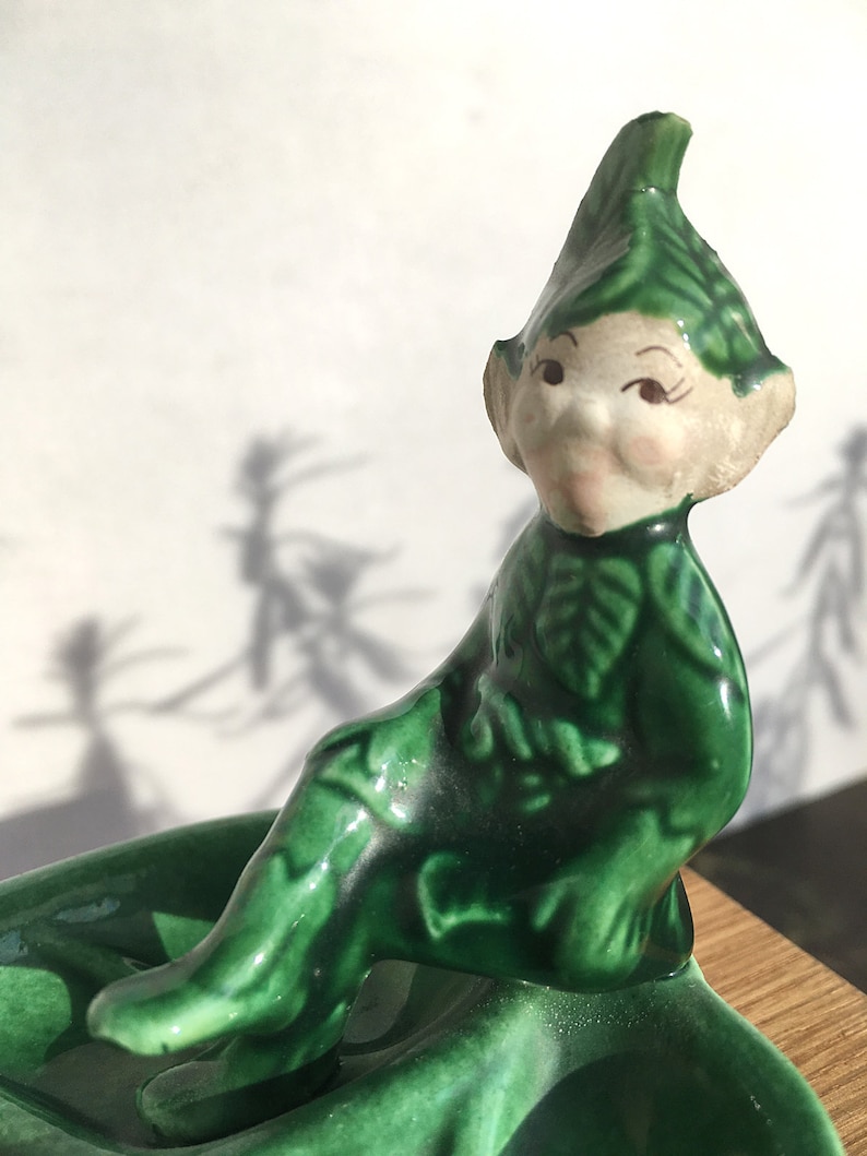 Vintage Pixie Ceramic Elf Ashtray Woodland Forest Figurine 1960s. - Etsy