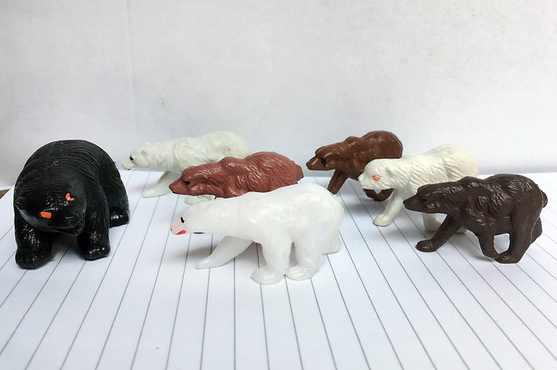 Vintage Instant Collection the Bear Small Plastic Toy Figurines ...