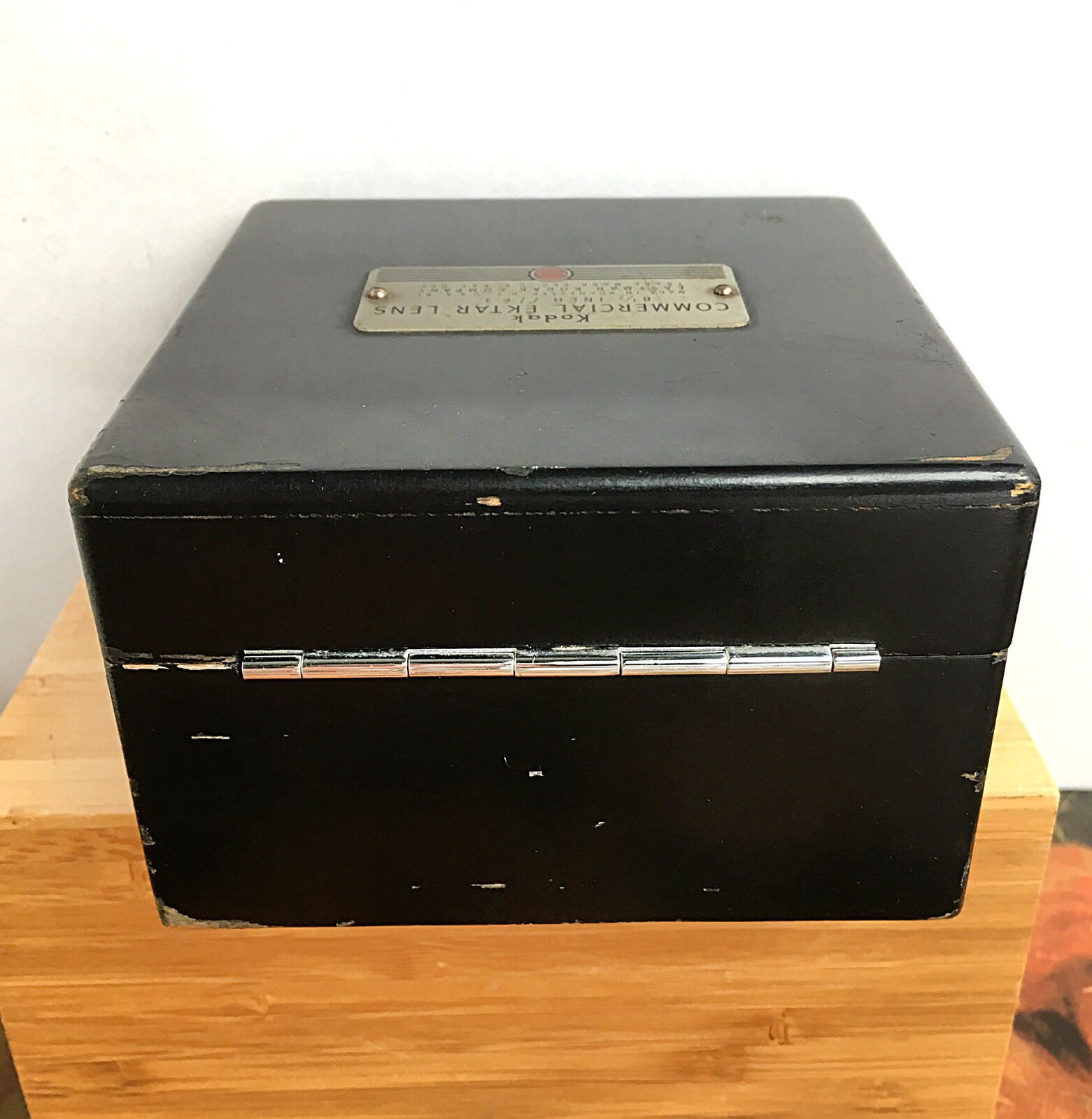 Vintage Box Kodak Ektar Lens Wood Box Black 1940s Rustic Office ...