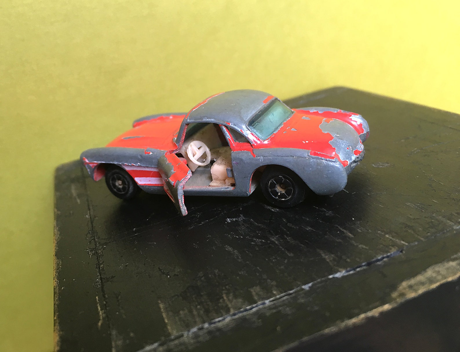 Vintage Toy Car Corvette 1957 Chevrolet Diecast Red and Silver ...