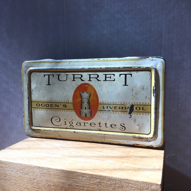 Vintage Tin Box Turret Cigarettes Ogdens of Liverpool - Etsy Canada