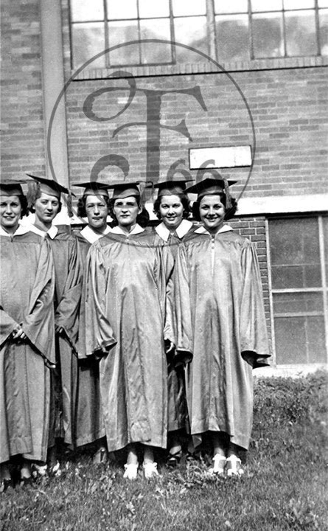 Vintage Photo Print Download Girls Graduating Students Graduation 1950s ...