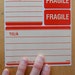 Vintage Red Mailing Labels With Fragile Stickers by Hallmark of Canada ...
